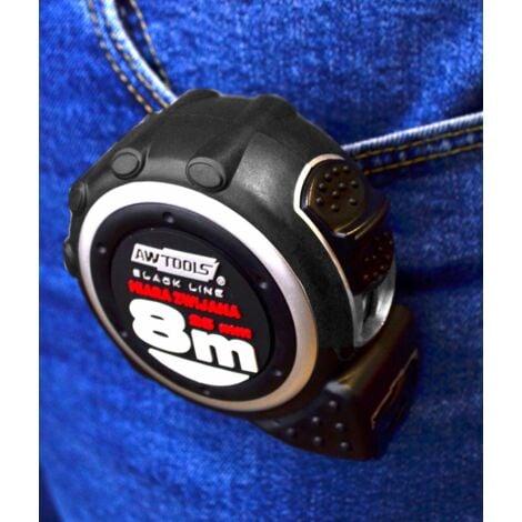 Cinta métrica Awtools ABS TPR 8m / 25mm, resistente, ergonómica y de alta precisión, ideal para ...