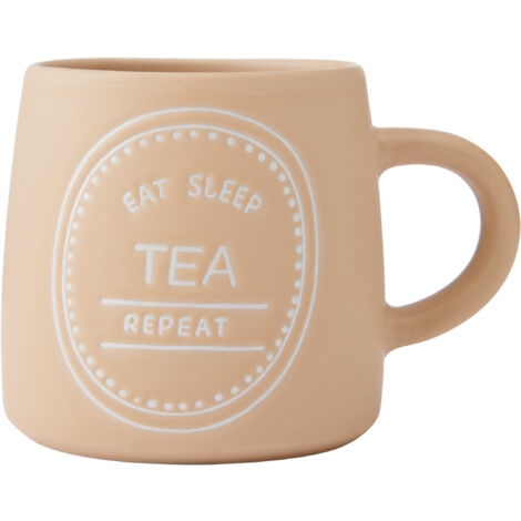Mikasa eat sleep tea repeat mug, 400ml
