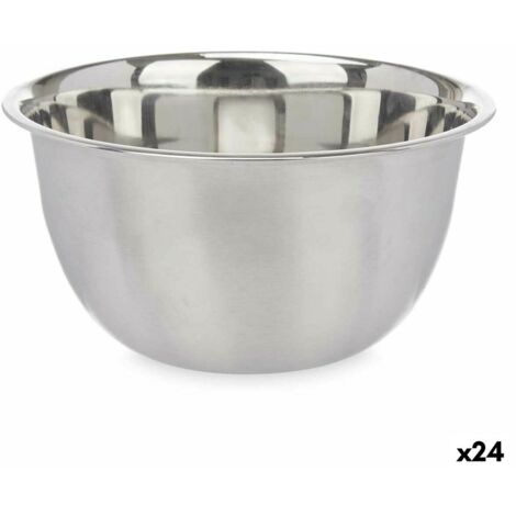 Kinvara Bol para Mezclar Plateado Acero Inoxidable 3,6 L 24 x 12,5 x 24 ...