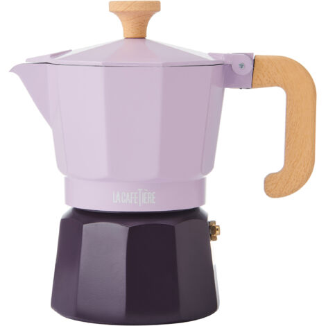 La Cafetière Cafetera para café espresso de 3 tazas, color morado de ...
