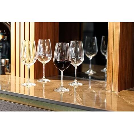 Mikasa Treviso Copas de Cristal para Vino Tinto, 600ml, Juego de 4 ...