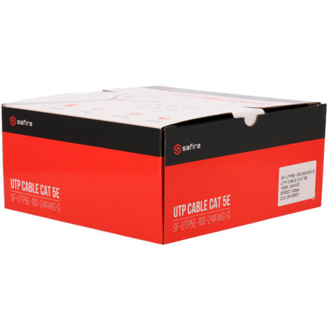 Cable Utp Cat5e Rigido Cca Gris (100m) Safire Sf-utp5e-100-24awg