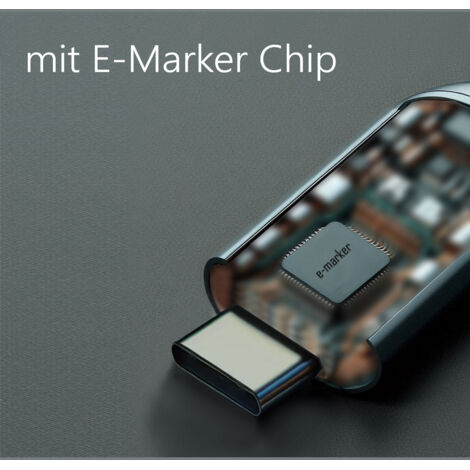 Usb c 3.2 cable with e-marker chip - angled plug usb type c plug ...