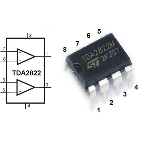 Circuito Integrado 8PINS Dual 8pin STM TDA2822M