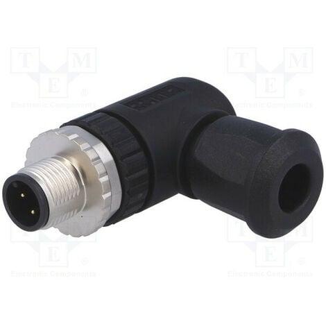 Conector M12 Macho 4pin Codigo A Acodado 43-00104