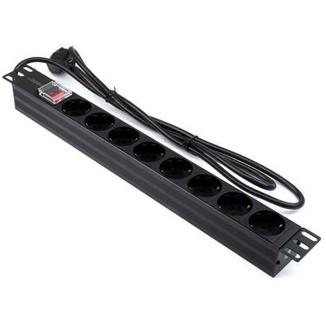 Regleta Rack 19" 8 X Schuko Con Interruptor Lapara Networking