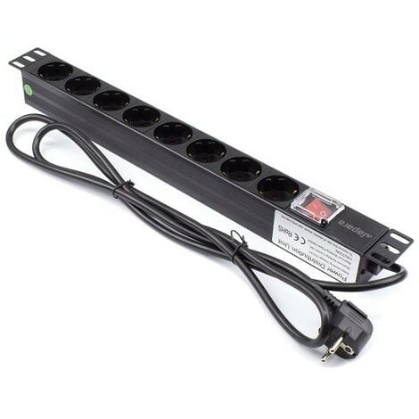 Regleta Rack 19" 8 X Schuko Con Interruptor Lapara Networking