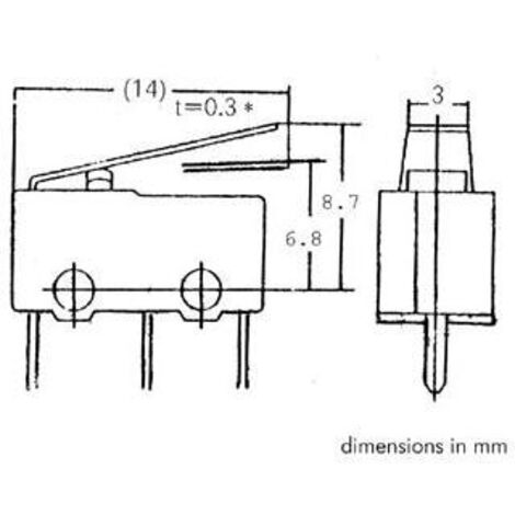 Microrruptor subminiatura 3a