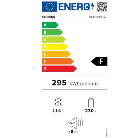 Samsung RB34T600FSA nevera y congelador Independiente 344 L F Acero ...