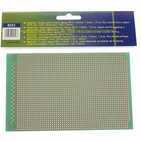 Velleman Eurocard, 100 x 160 mm, 1 Contacto por Isla, una Cara, Eurodin ...