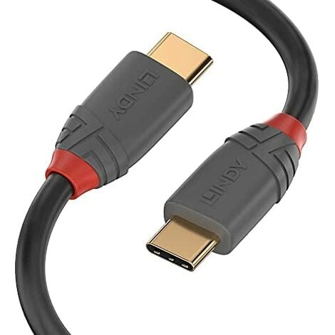 Lindy 36901 cable USB 1 m USB C Negro, Gris
