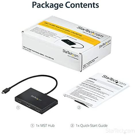 SPLITTER USBC A 3XHDMI HUB MST