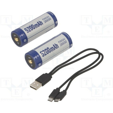 Baterias Recargable Icr26650 Con Cable Cargador Usb (2 Unidades ...