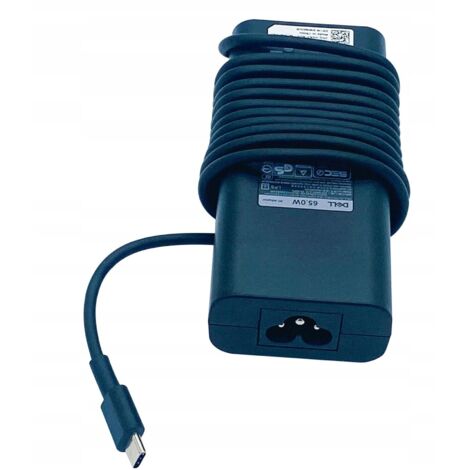 Sparepart: DELL AC Adapter, 65W, 19.5V, 3 Pin, Type C, C6 Power Cord ...