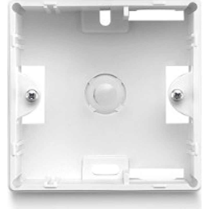 Geze Aufputzdose 1-fach, passend zum AS 500 Schalterprogramm, alpinweiß