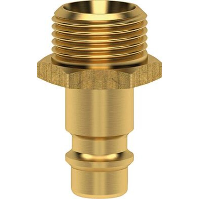 Stecknippel für Kupplung NW 7,2mm, Messing, Serie ES, AG G1/4" LÜDECKE