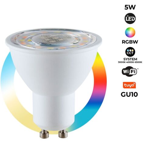 Ampoule LED Smart WIFI GU10 - RGBW + CCT - 5W