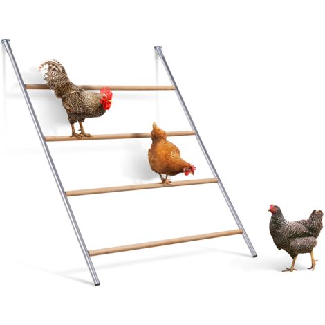 Gran percha de madera de 4 niveles para gallinas, apta para corrales