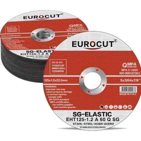 Disco da taglio 25 pezzi 125 mm x 1,2 mm x 22 mm Dischi da taglio per ...