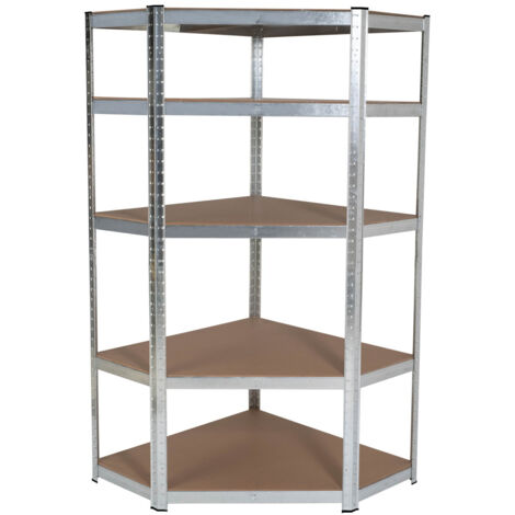 Scaffale angolare metallo carichi pesanti 5 ripiani 875 kg