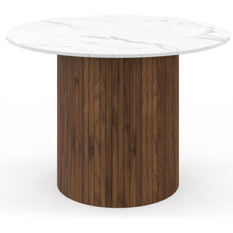 Tavolo da pranzo rotondo per 6 persone JULIETTE con gamba centrale a ...