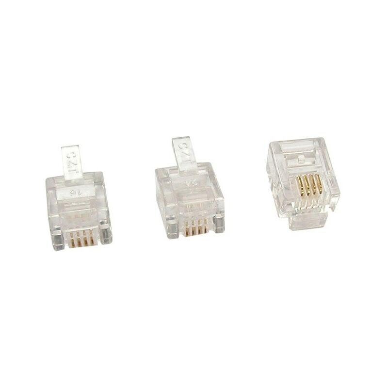 CONECTOR TELEFONIA RJ11 6P 4C MOD. PVC AXIL 3 PZ