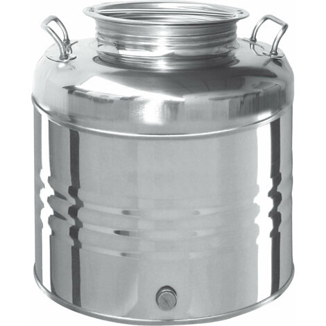 Contenitore fusto bidone acciaio inox per olio 30 litri OliVari