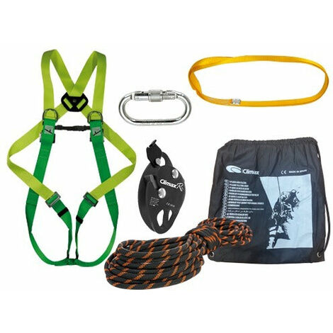 Kit anticaduta completo da lavoro per tetti e posti alti Climax