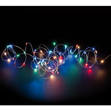 Catena di luci colorate natalizie 300 led filo 30 metri multicolor