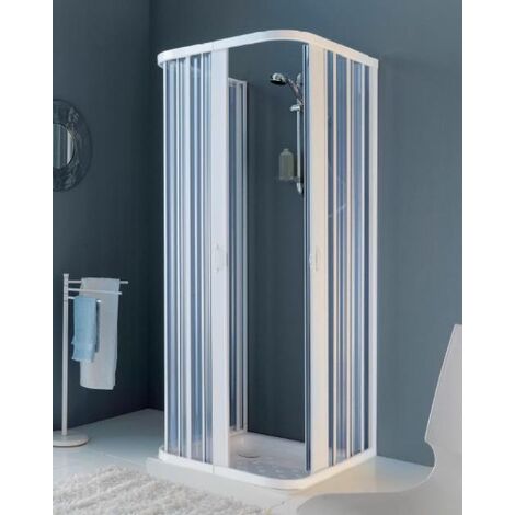 Box doccia con apertura centrale in PVC BRIXO modello ORCA 80 x 80 x 80 cm.