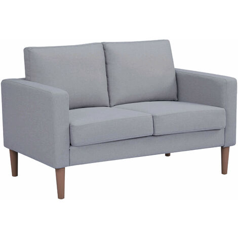 Divano 2 posti da interno con struttura in legno rivestito in ...