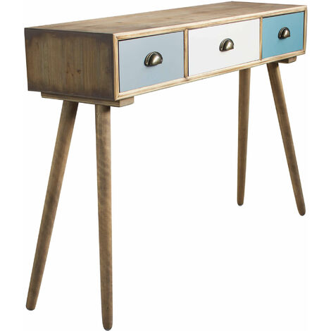 Scrivania in legno da interno camera da letto con cassetti colorati ...