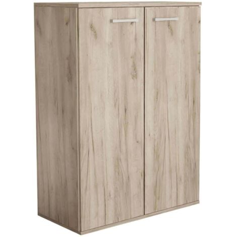 Mobiletto da interno a 2 ante in nobilitato bilaminato bianco Linea ...