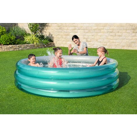 Piscina gonfiabile tonda 3 anelli grande metallica BestWay 51043