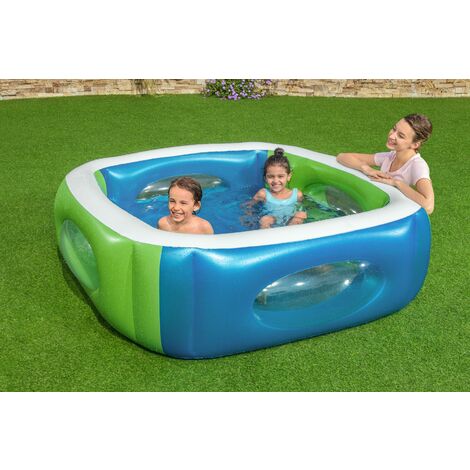 Piscina gonfiabile quadrata con oblò Window BestWay 51132