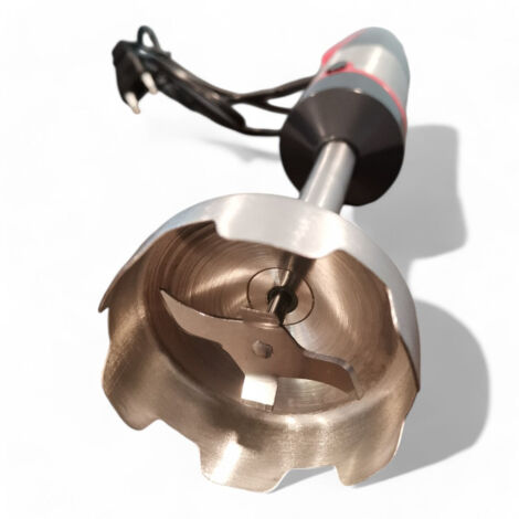 Mixer a immersione in acciaio 600 Watt con bicchiere e 2 livelli di ...