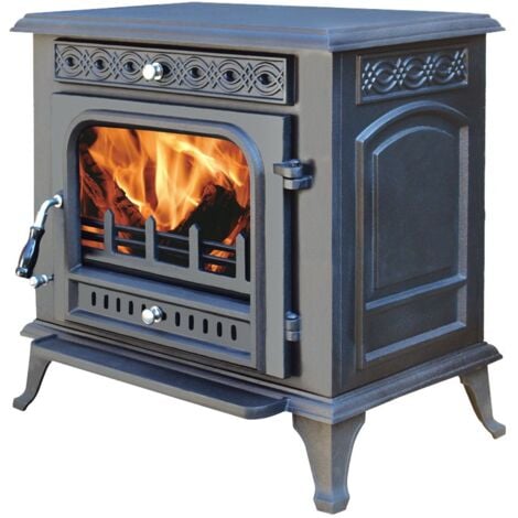 stufa a legna in ghisa 'etna' ideal star mm 630x430x630h