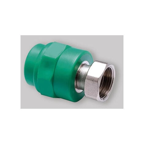 Raccordo Diritto Filettato Con Codolo In Ppr Verde Pn 25 1" X Ø 32