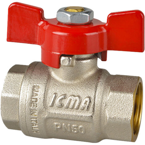 Valvola A Sfera F/F A Passaggio Totale Con Farfalla In Alluminio Icma 1" Pn 40