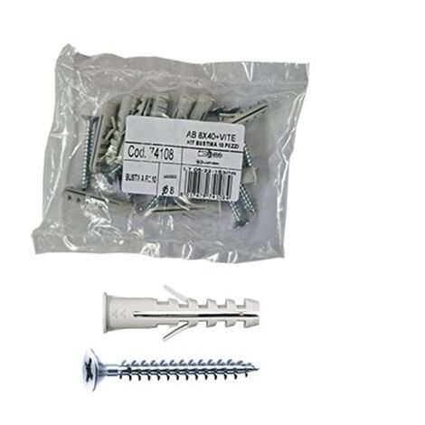 tassello con vite e bordo 'avb-tc' in busta ø 6x30, vite 4,5x40 - conf ...