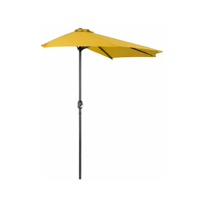 Mezzaluna Umbrella 3 mètres jardin mural extérieur avec pôle central en ...