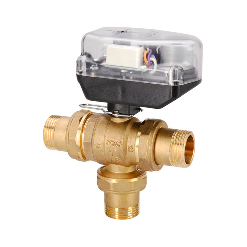 Vanne de zone à bille motorisée à 3 voies Icma 1" - 230 Volts