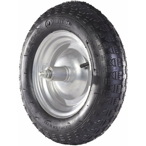 Roue pneumatique 350x80 avec roulements de chariot