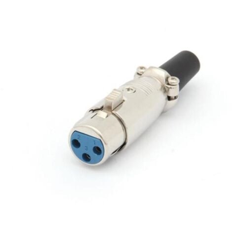 FICHE XLR NICKELEE 3 BROCHES - TYPE COURT CA092 RI925