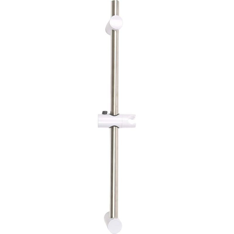 Croydex Chrome and White Shower Riser Rail, Slider Shower Head Holder ...