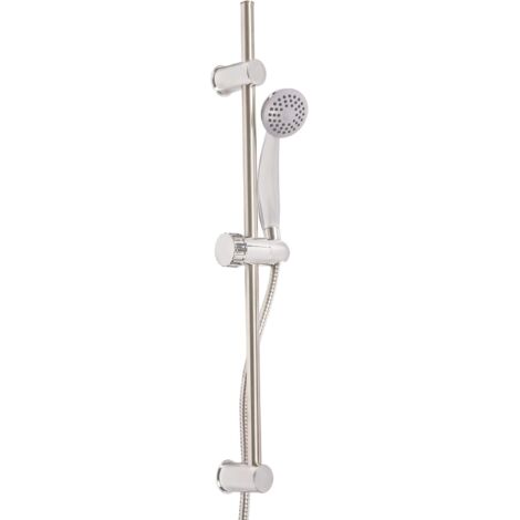 Croydex Full Shower Set in Chrome with Riser Rail, Hose & Handset - Amalfi