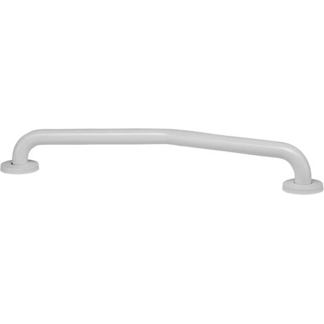 Croydex White Angled Grab Bar Hand Rail, Stainless Steel Shower Handle ...