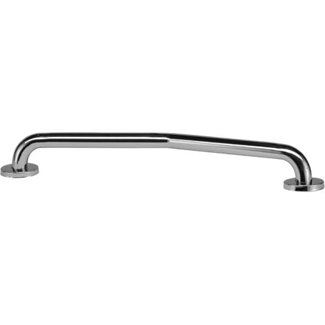 Croydex Angled Grab Bar Shower Handle, Chrome Stainless Steel Hand Rail