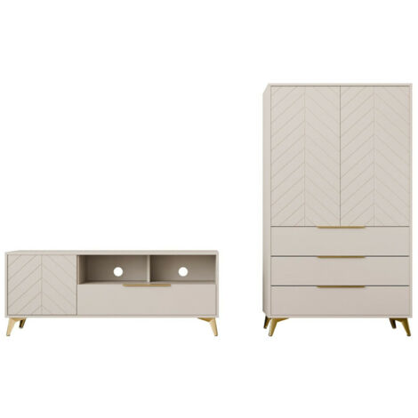 Set mobili soggiorno Comfivo Y108 , Con singole parti, Con mobile porta ...