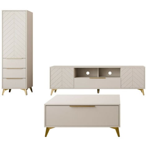 Set mobili soggiorno Comfivo Y107 , Con singole parti, Con mobile porta ...